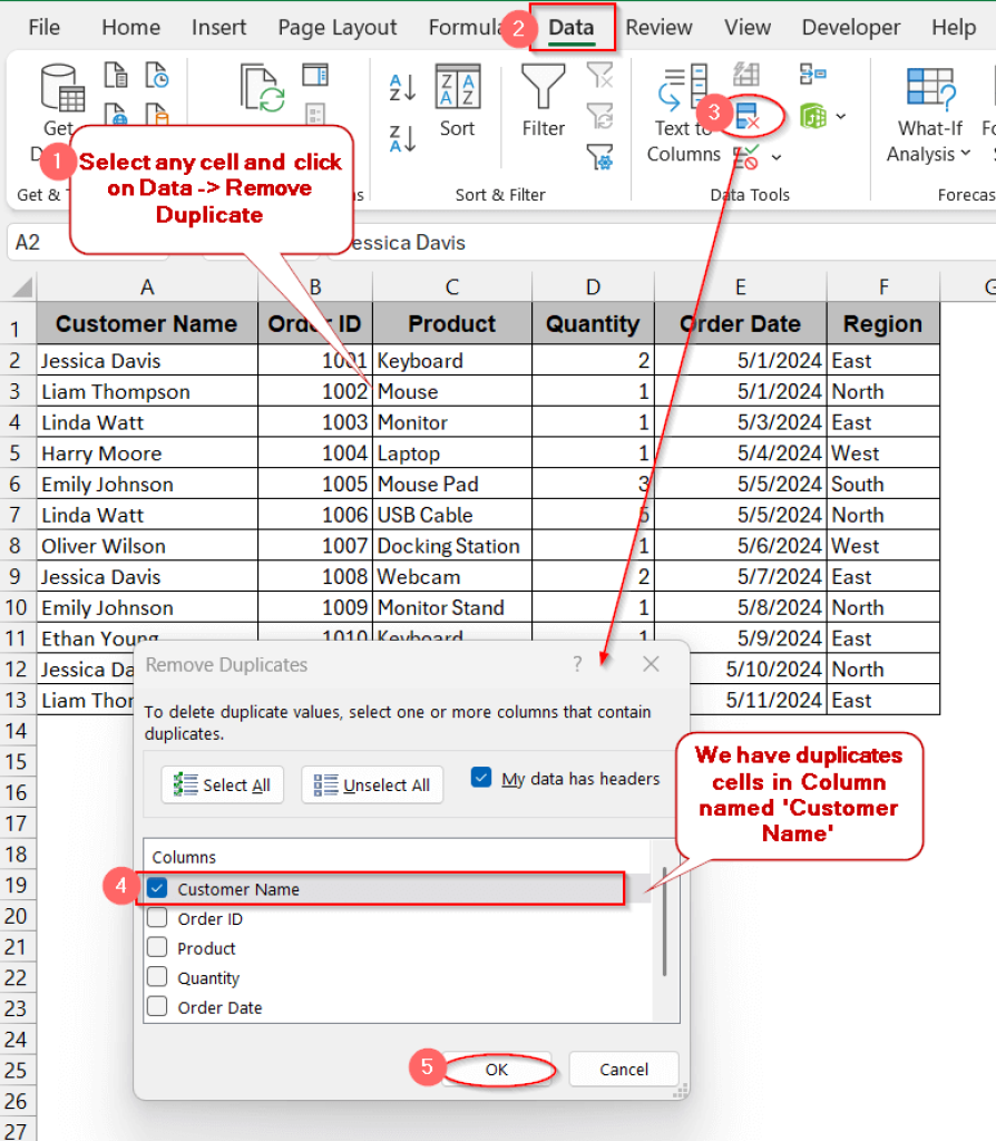 How To Remove Duplicate Rows Based On One Column In Excel Excel Insider