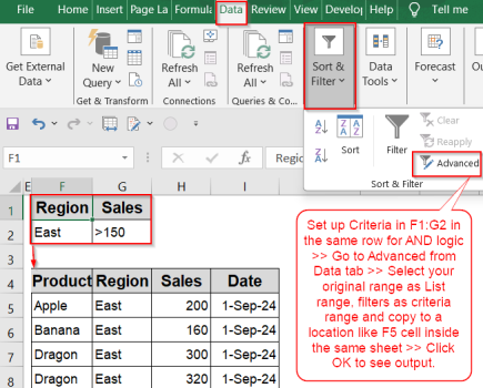 How to Use Advanced Filter with Multiple Criteria in Excel - Excel Insider