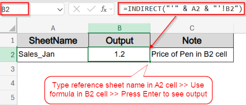 Excel INDIRECT Function to Reference Different Sheets - Excel Insider
