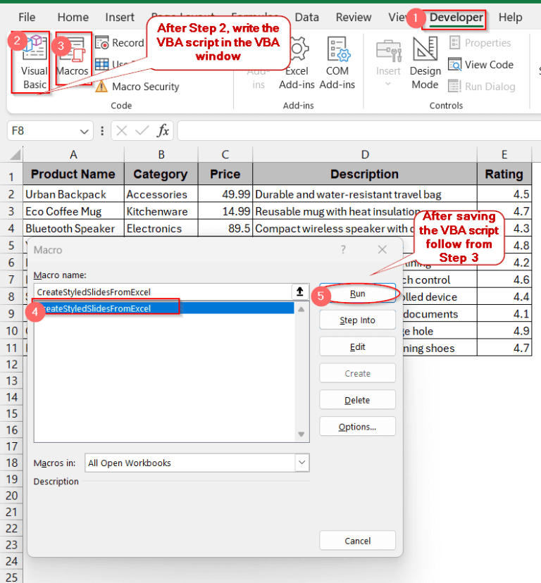 How To Create Powerpoint Slides Automatically From Excel Excel Insider