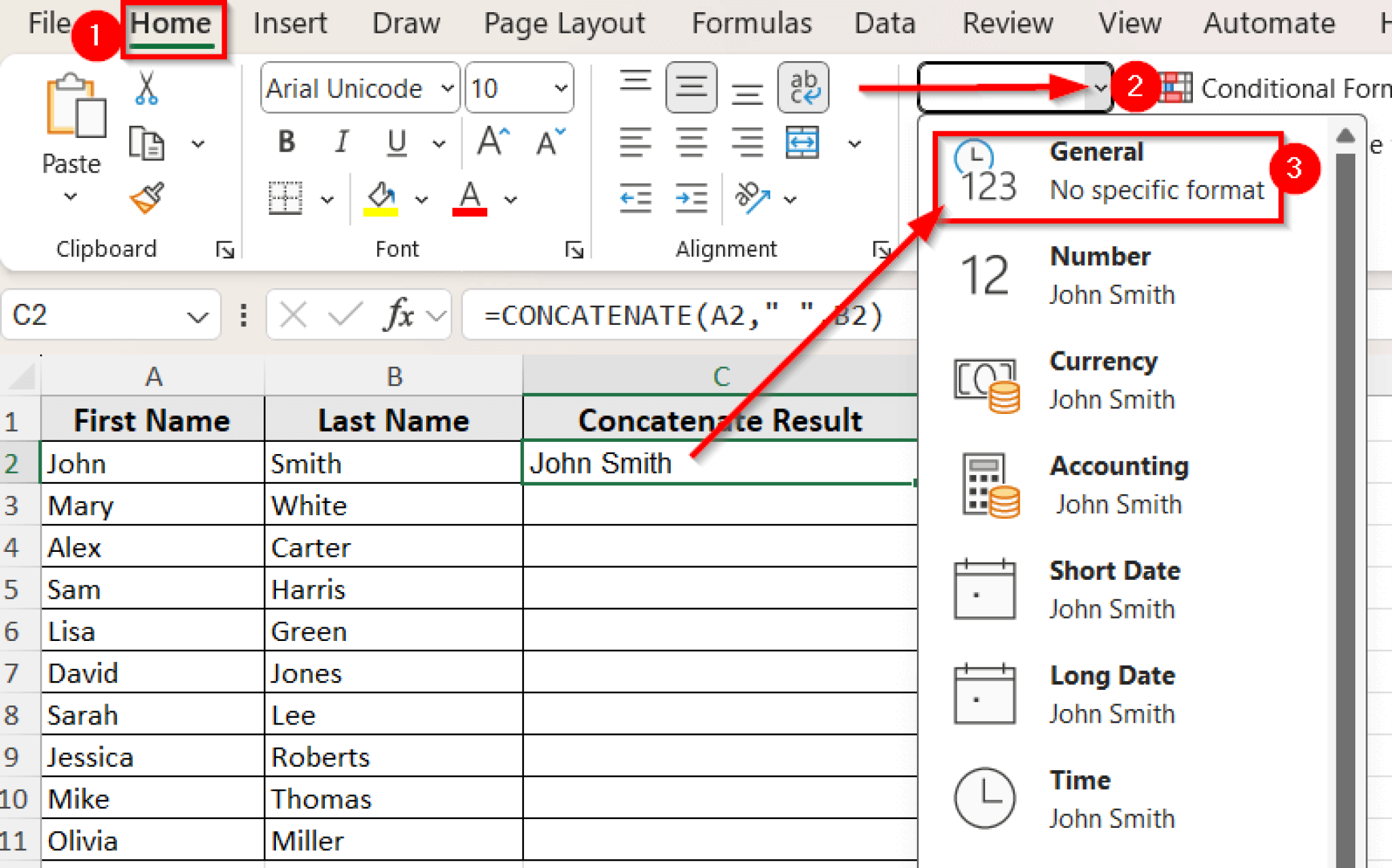 Solved Concatenate Function In Excel Not Working Excel Insider