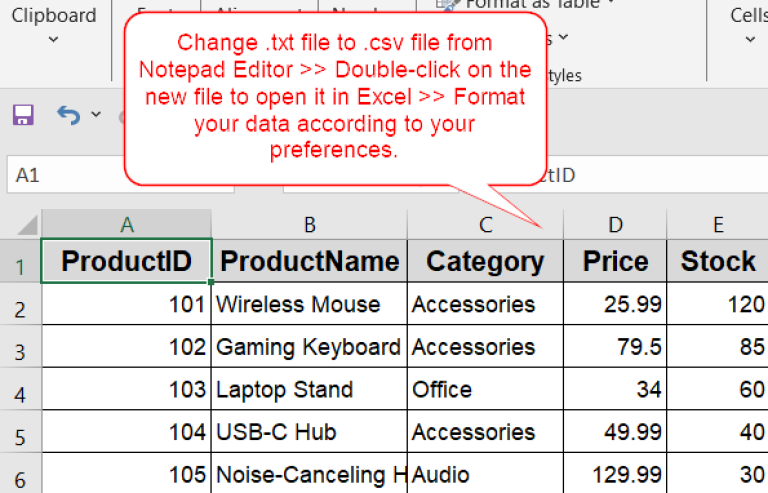 How To Convert Text File To Excel Automatically 5 Simple Ways Excel