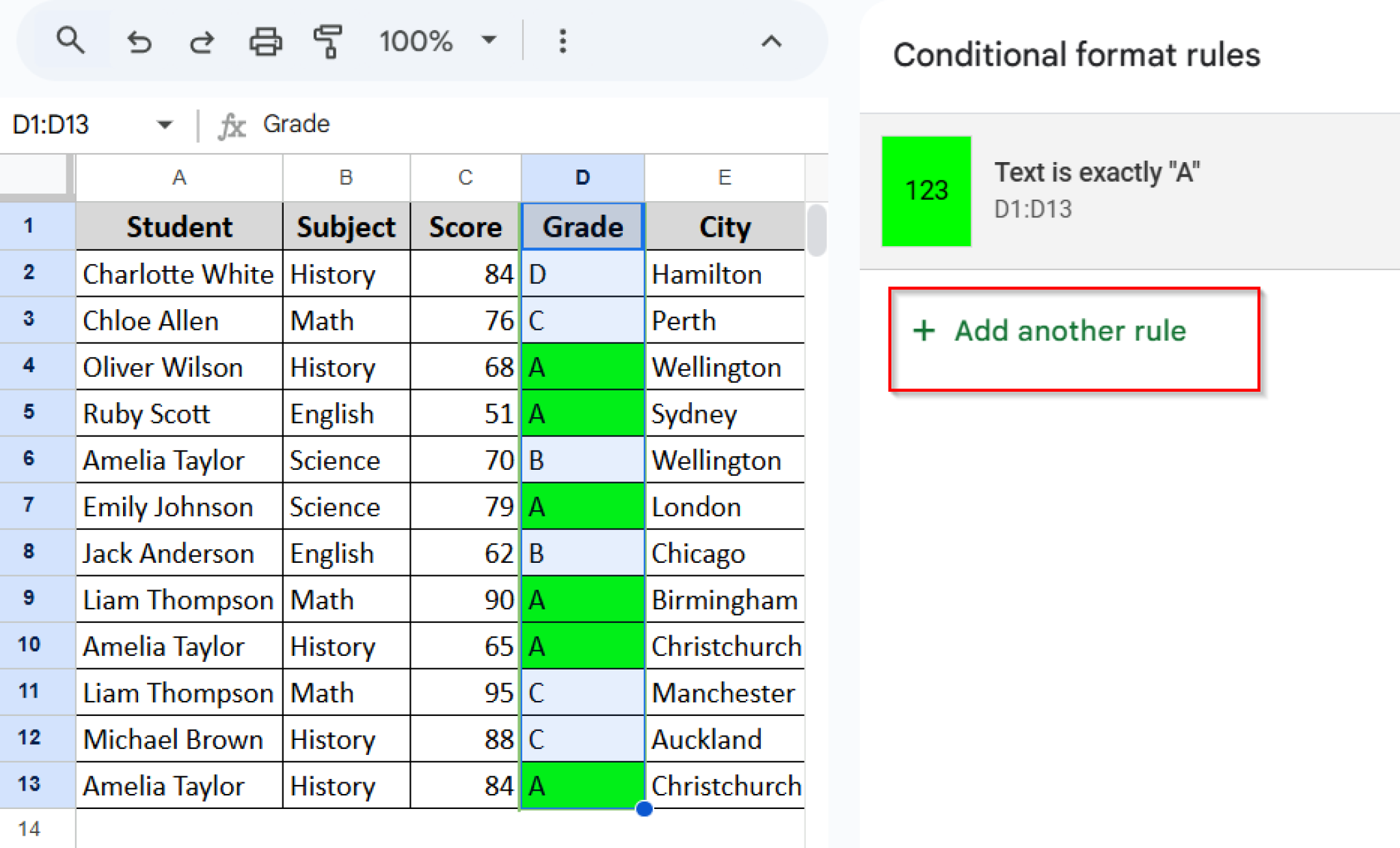 Conditional Formatting with Multiple Conditions in Google Sheets - Excel Insider