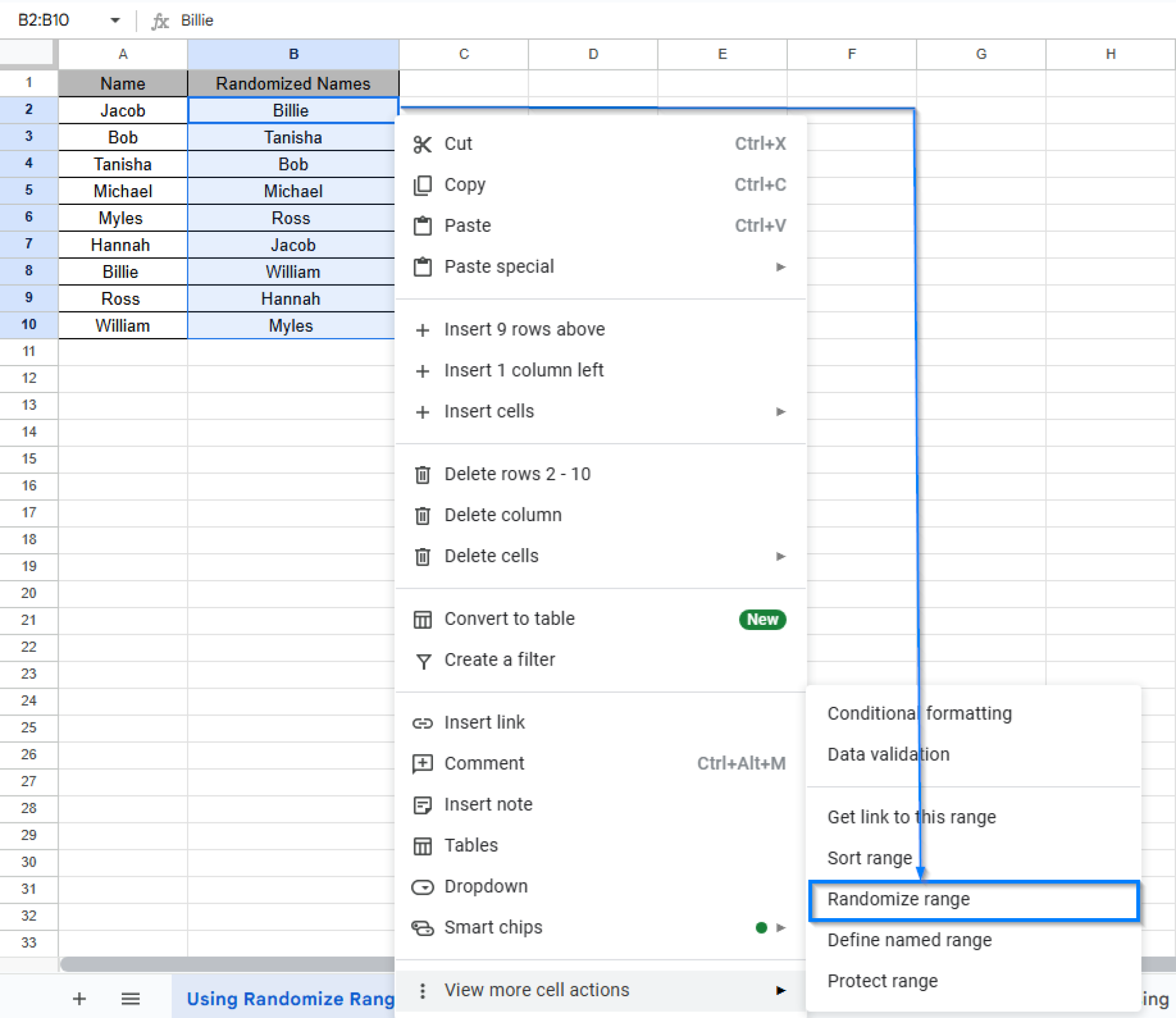 How to Randomize a List in Google Sheets (4 Quick Tricks) - Excel Insider
