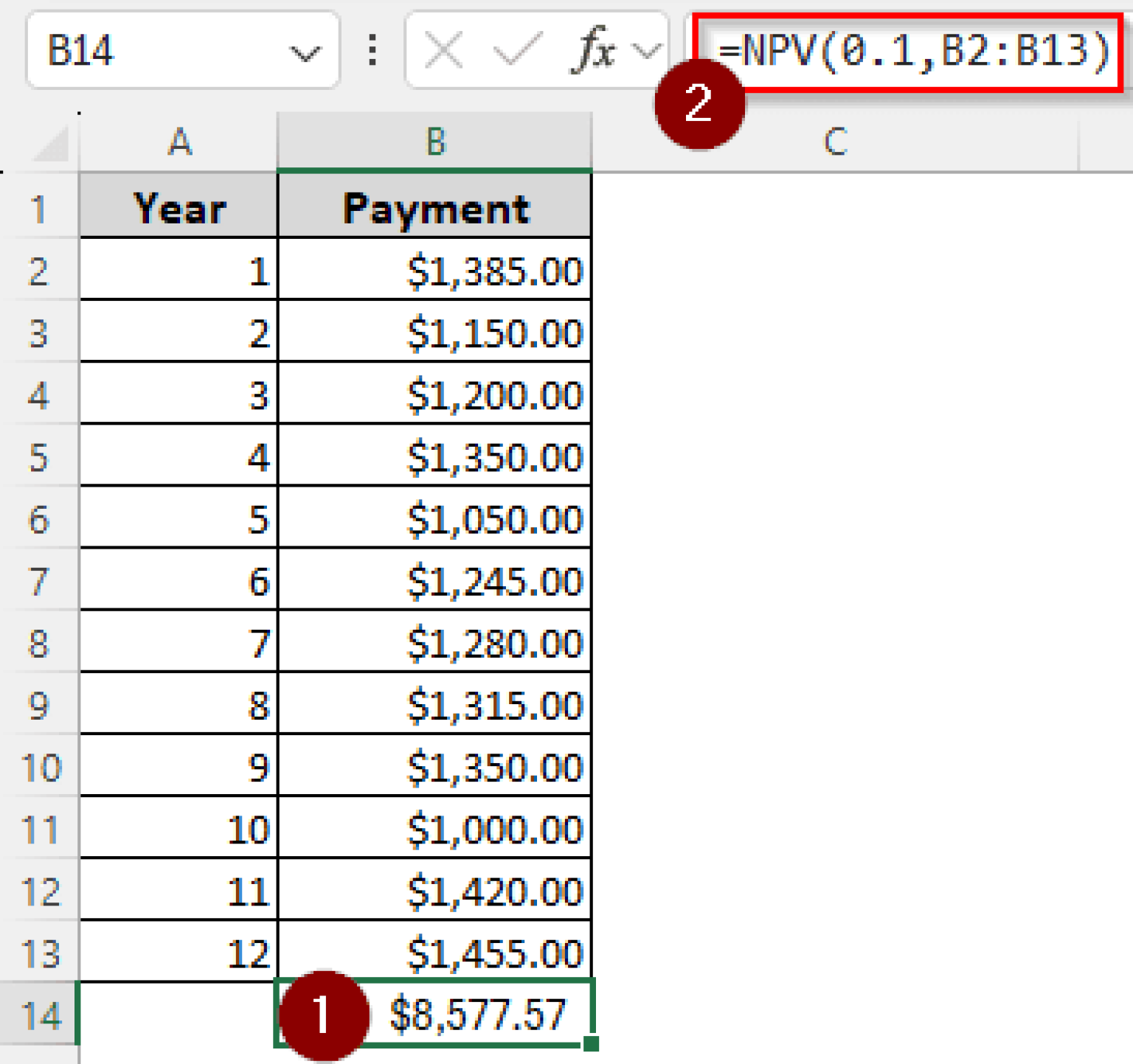 How to Calculate Present Value in Excel with Different Payments - Excel Insider