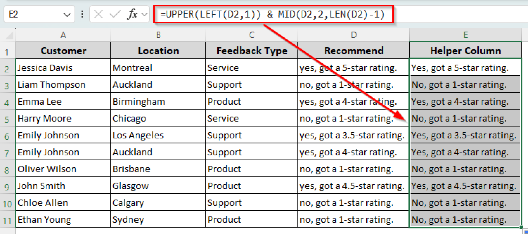 How to Capitalize First Letter of Sentence in Excel - Excel Insider