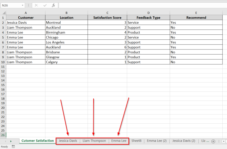 How To Split Excel Sheet into Multiple Worksheets - Excel Insider