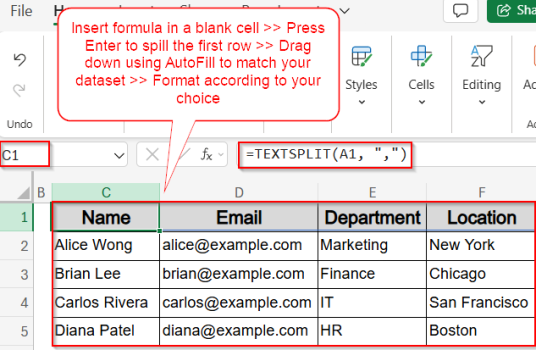 How To Paste Comma Separated Values Into Excel 4 Easy Ways Excel Insider