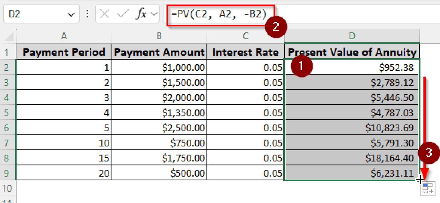 How to Calculate Present Value of Annuity in Excel - Excel Insider