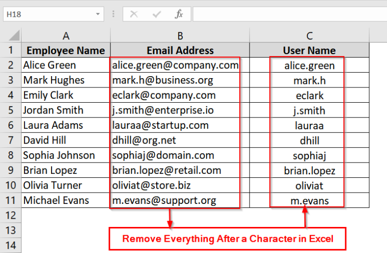 How to Remove Everything after a Character in Excel (4 Methods) - Excel Insider
