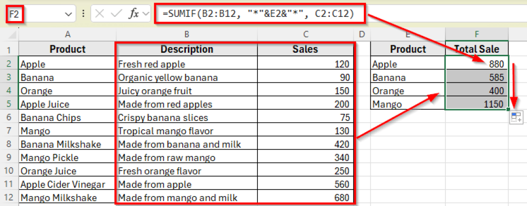 How to Sum in Excel If Cell Contains Text in Another Cell - Excel Insider