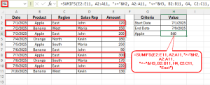 How to Use SUMIFS with Date Range and Multiple Criteria in Excel - Excel Insider