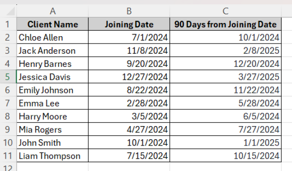 How to Calculate 90 Days From Date in Excel (4 Easy Ways) - Excel Insider