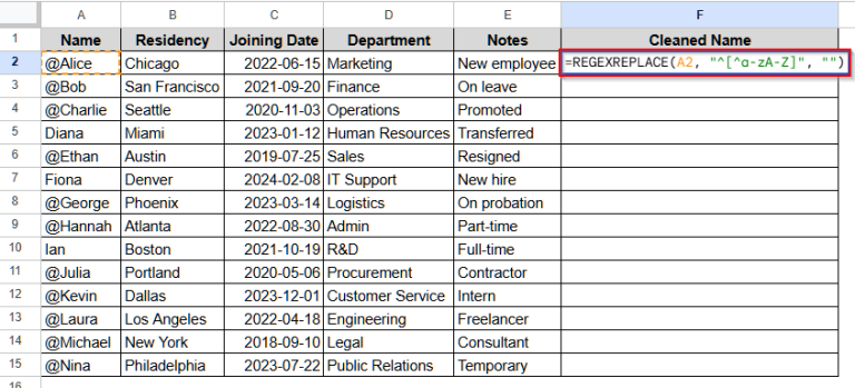How to Remove the First Character in Google Sheets (4 Formulas) - Excel Insider