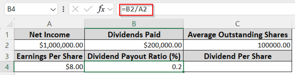 How To Calculate Dividend Per Share in Excel (3 Simple Ways) - Excel Insider