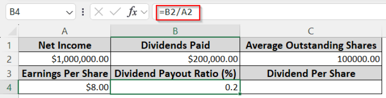 How To Calculate Dividend Per Share in Excel (3 Simple Ways) - Excel ...