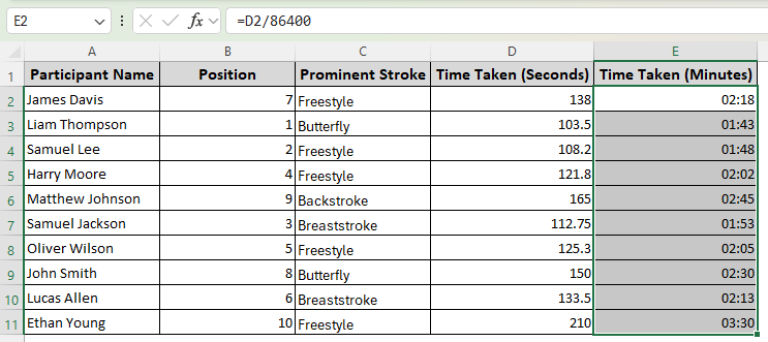 How to Convert Seconds to Minutes in Excel (6 Easy Ways) - Excel Insider