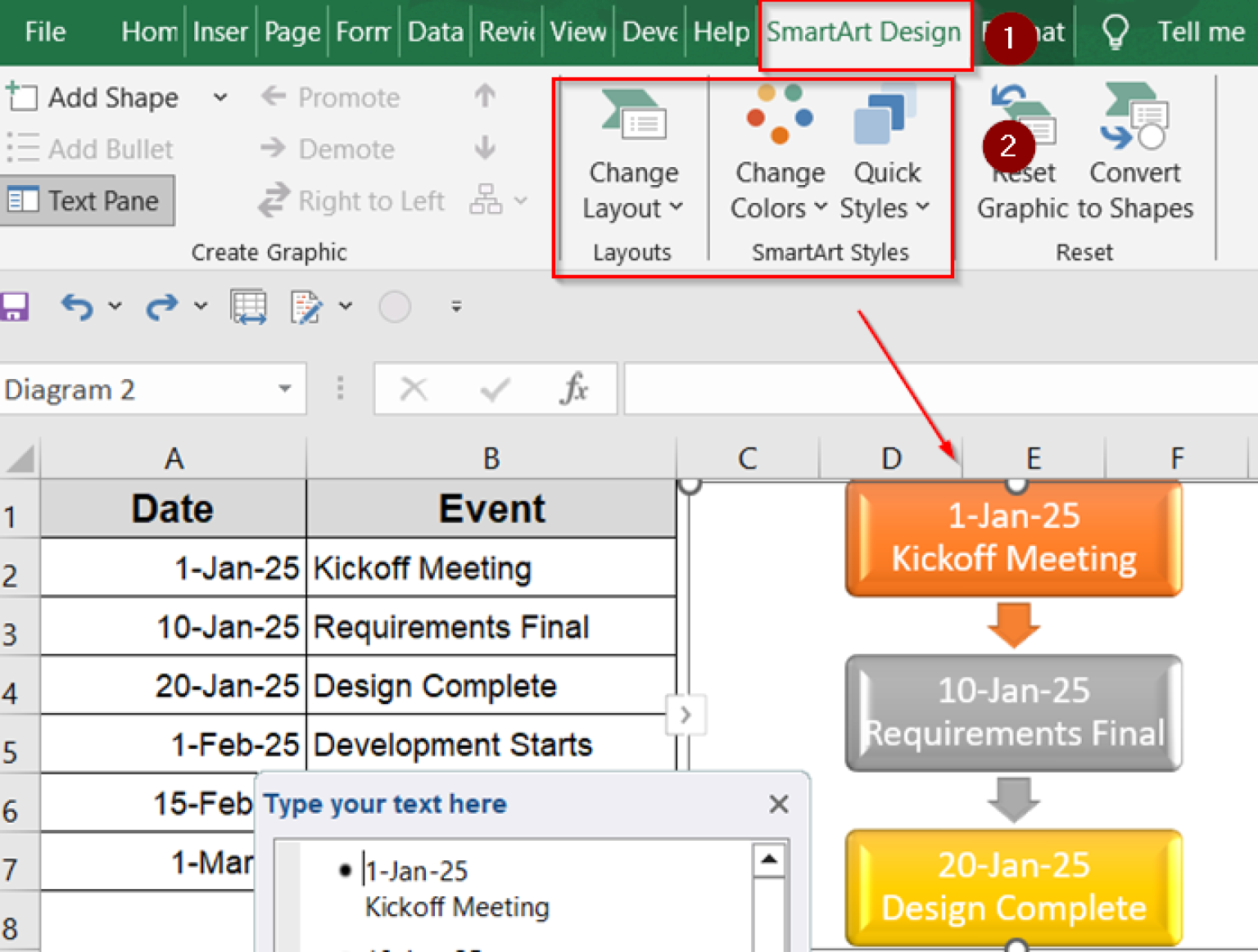 How to Create a Timeline in Excel with Dates (6 Different Ways) - Excel ...