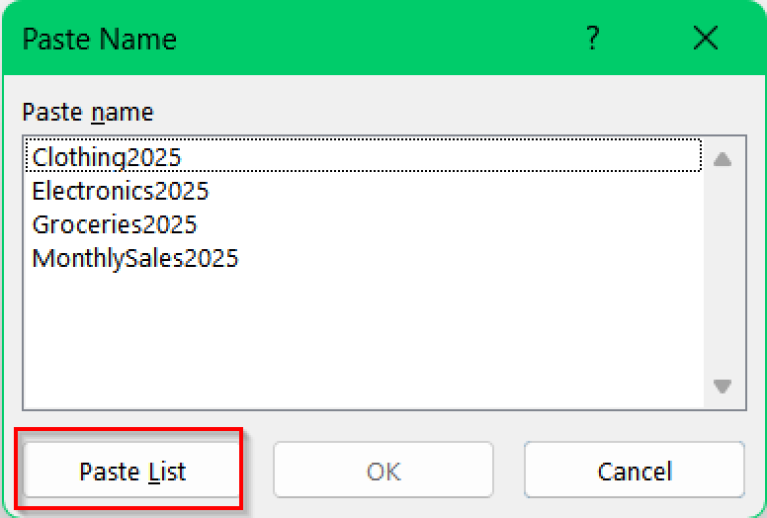How To Paste Range Names In Excel 3 Simple Tricks Excel Insider
