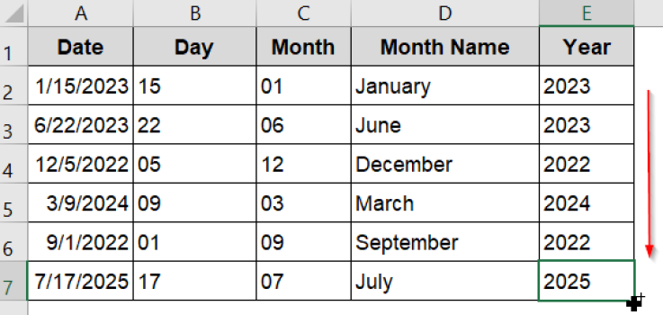 How to Separate Date in Excel Using Formula (3 Suitable Methods ...