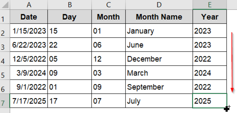 How to Separate Date in Excel Using Formula (3 Suitable Methods ...