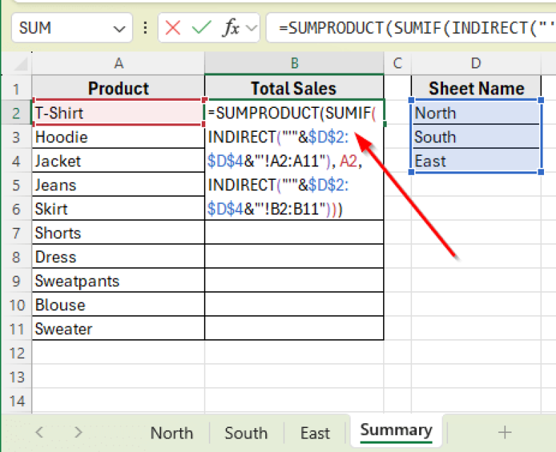 How To Use SUMIF Across Multiple Sheets In Excel (2 Examples) - Excel ...