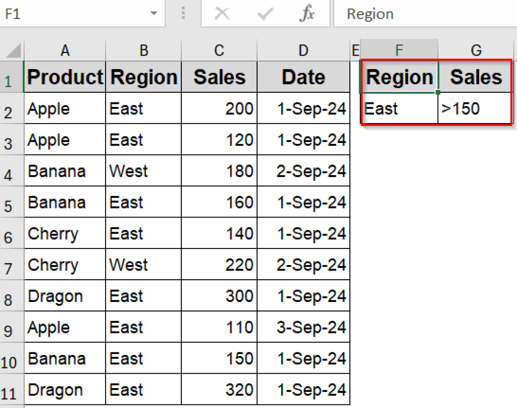 How to Use Advanced Filter with Multiple Criteria in Excel - Excel Insider