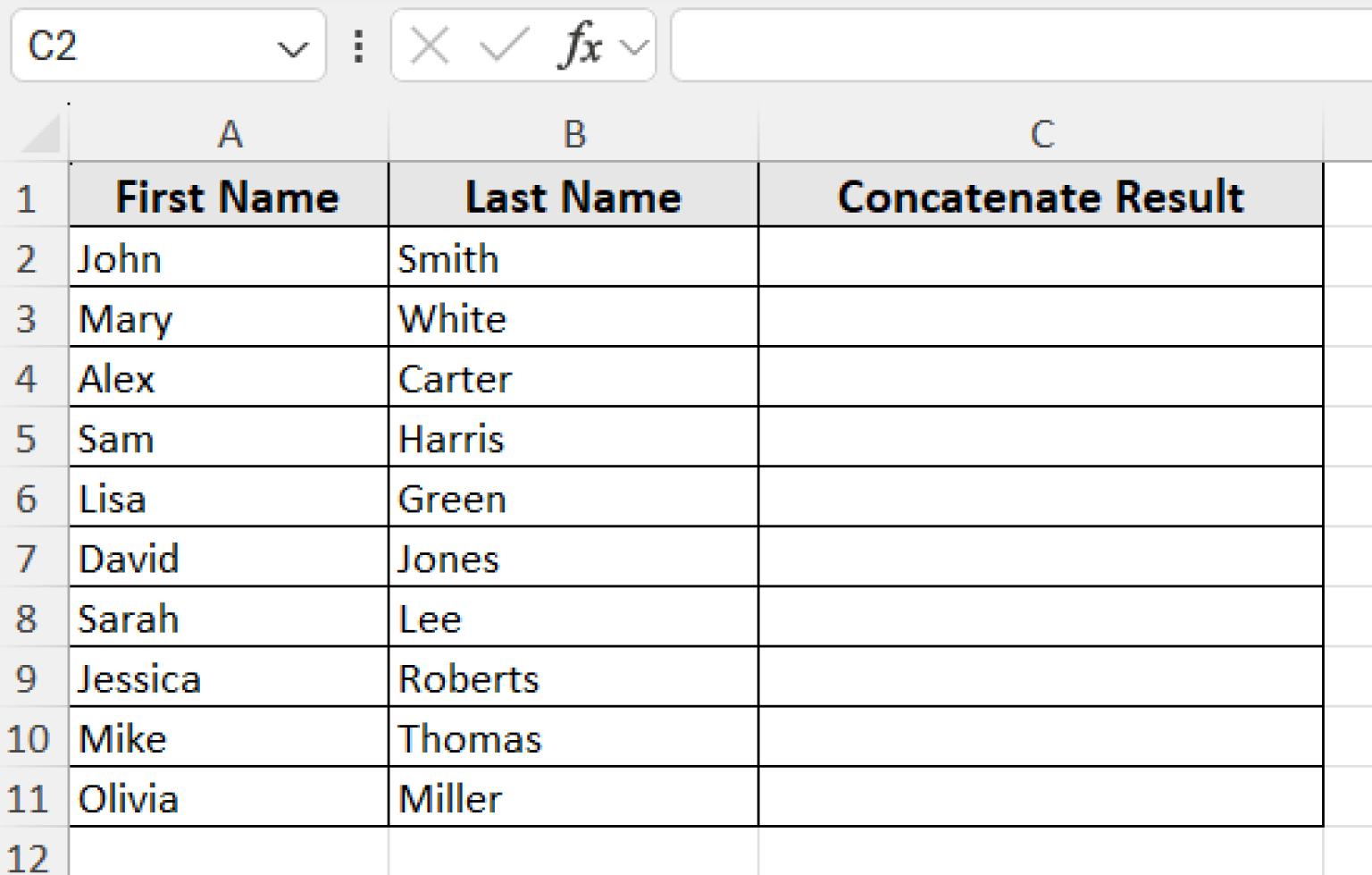 [Solved] CONCATENATE Function in Excel Not Working - Excel Insider