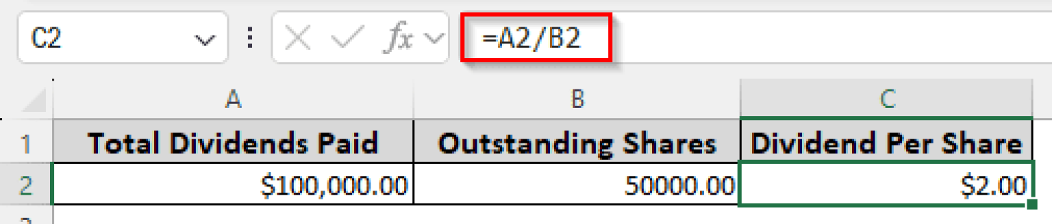 How To Calculate Dividend Per Share in Excel (3 Simple Ways) - Excel Insider