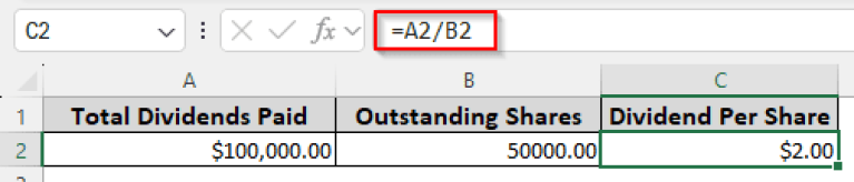 How To Calculate Dividend Per Share in Excel (3 Simple Ways) - Excel Insider