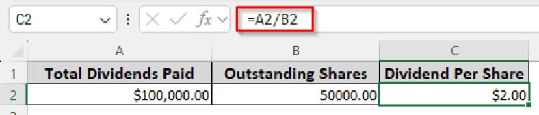 How To Calculate Dividend Per Share in Excel (3 Simple Ways) - Excel ...