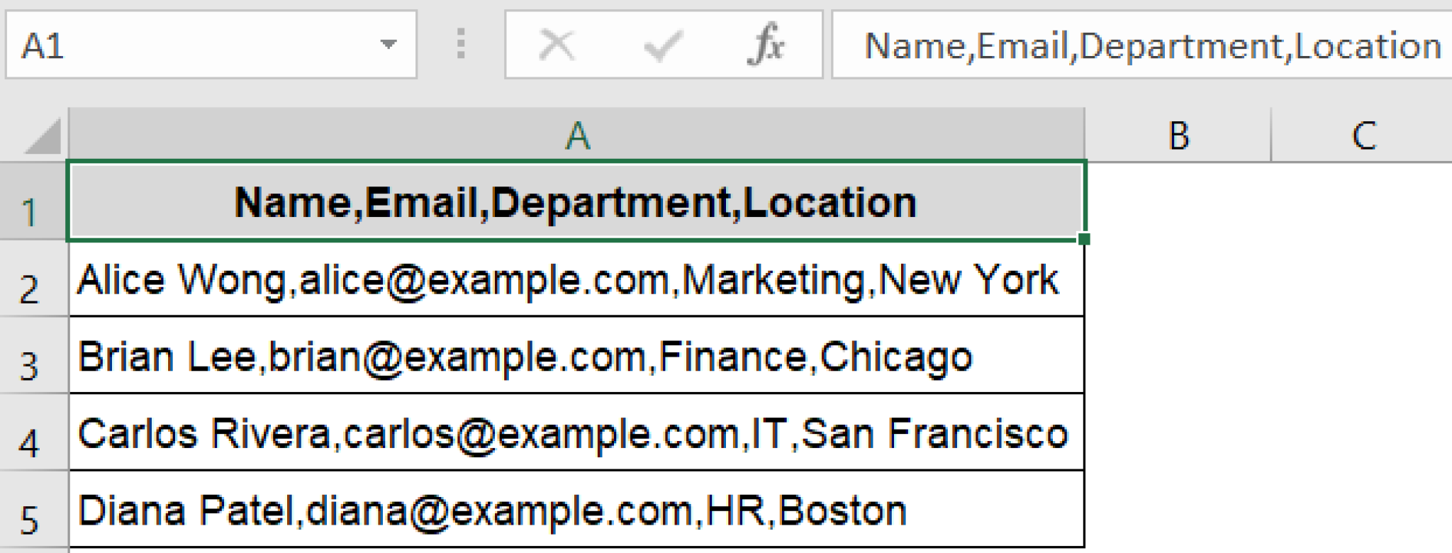 How To Paste Comma Separated Values Into Excel 4 Easy Ways Excel