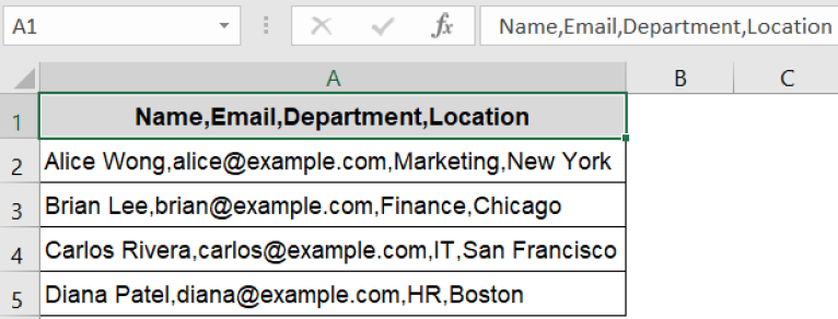 How To Paste Comma Separated Values Into Excel 4 Easy Ways Excel