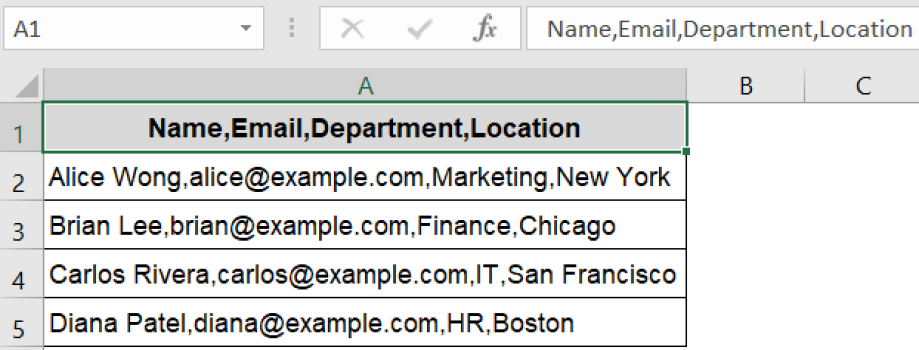 How To Paste Comma Separated Values Into Excel 4 Easy Ways Excel Insider