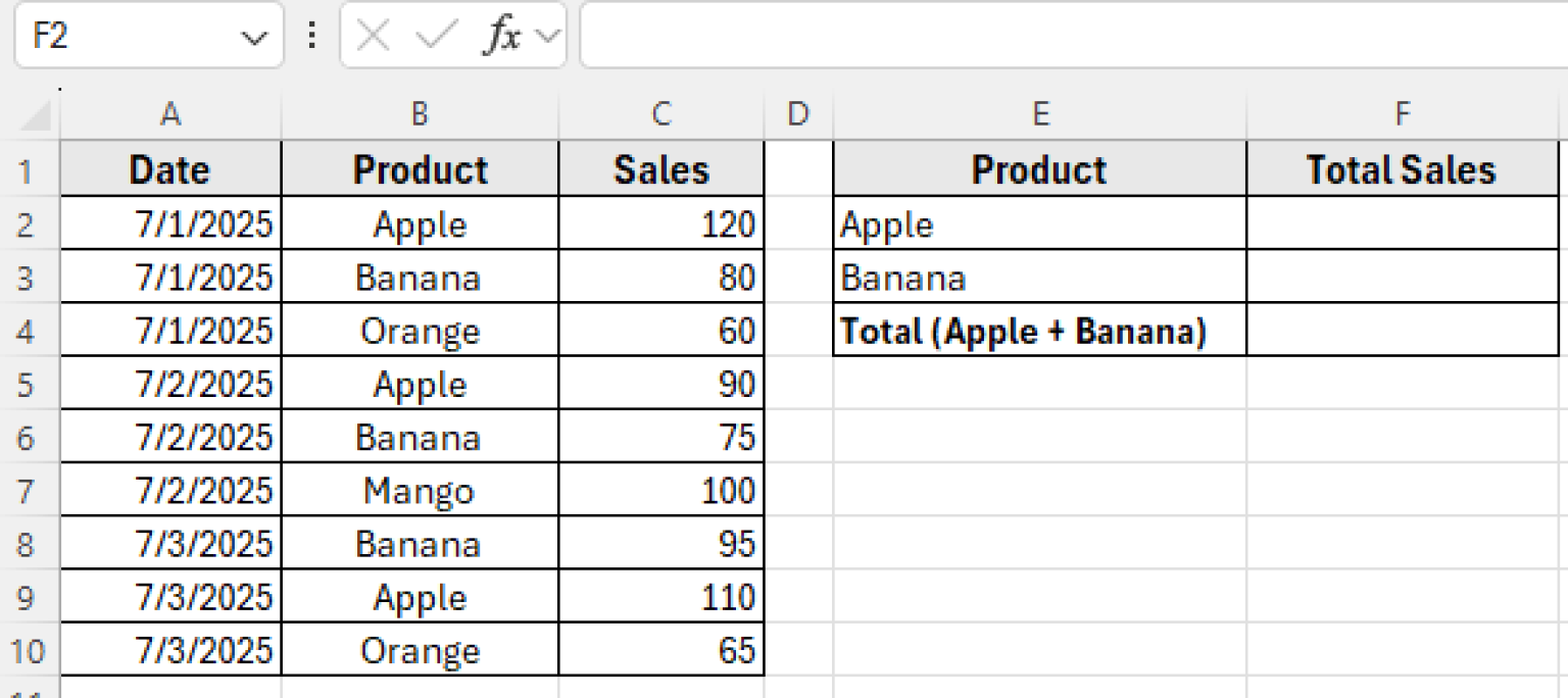 SUMIFS with Multiple Criteria in Same Column in Excel - Excel Insider