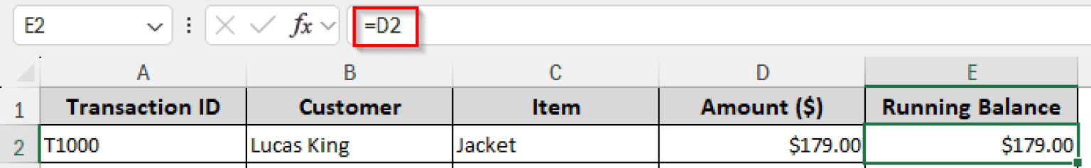 How to Calculate Running Balance in Excel (8 Suitable Examples) - Excel Insider