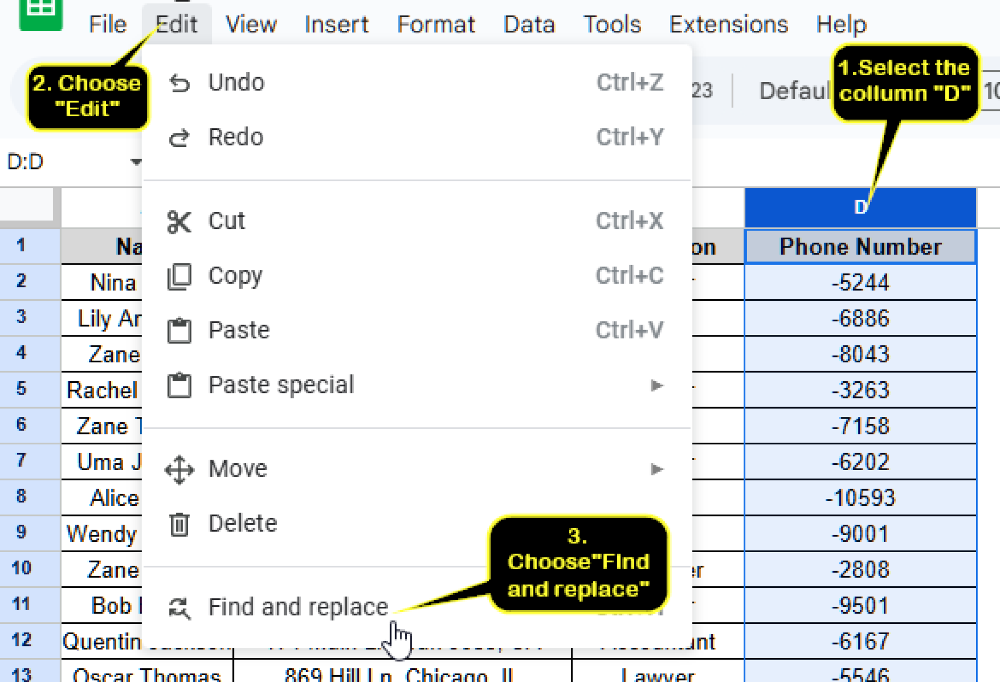 How to Format Phone Numbers in Google Sheets (2 Easy Ways) - Excel Insider