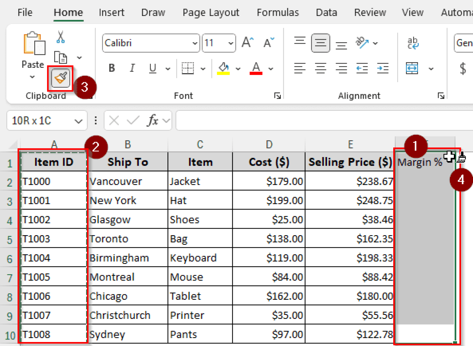 How To Calculate Margin Percentage in Excel (with Quick Steps) - Excel ...