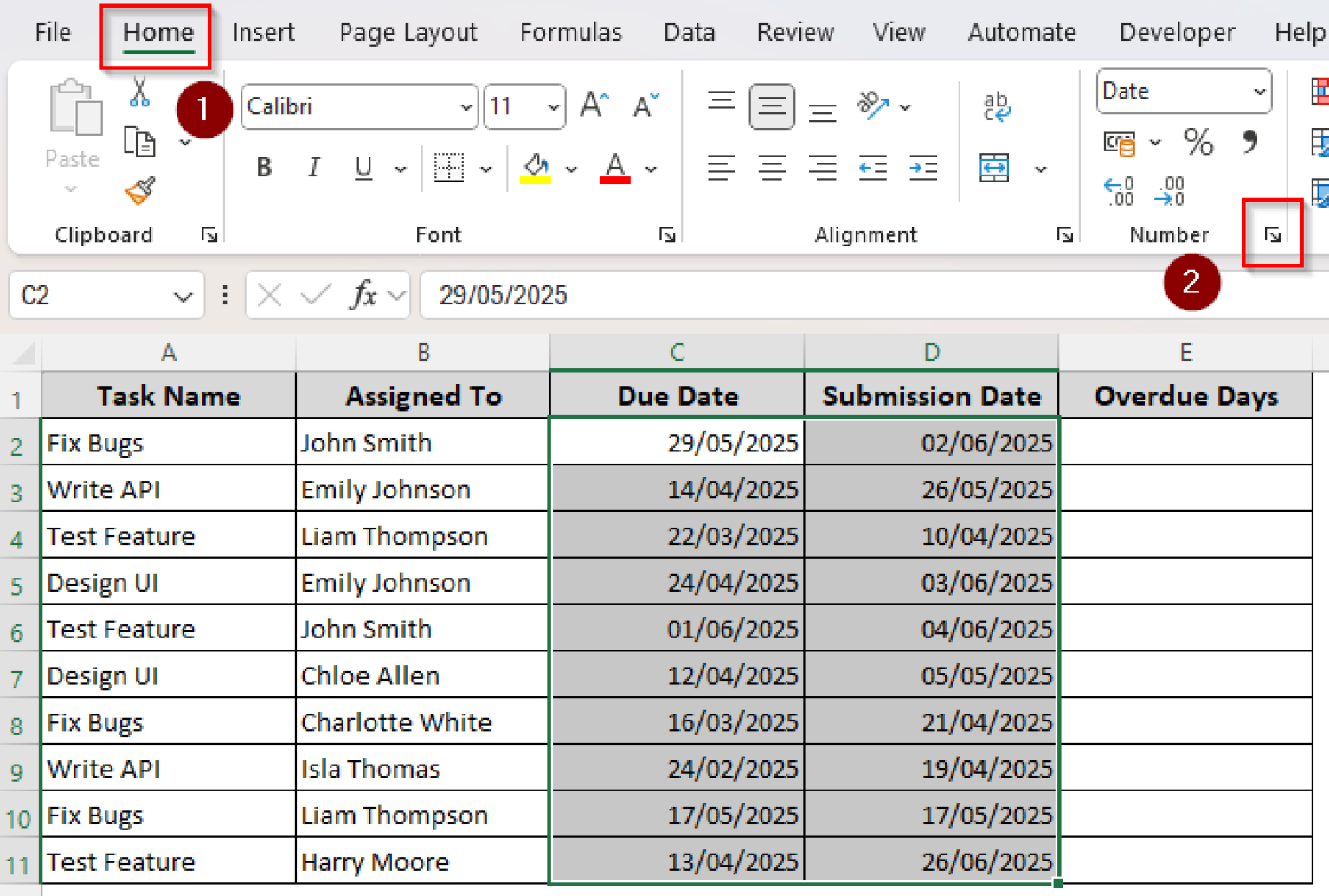 How to Calculate Overdue Days in Excel (8 Suitable Examples) - Excel ...
