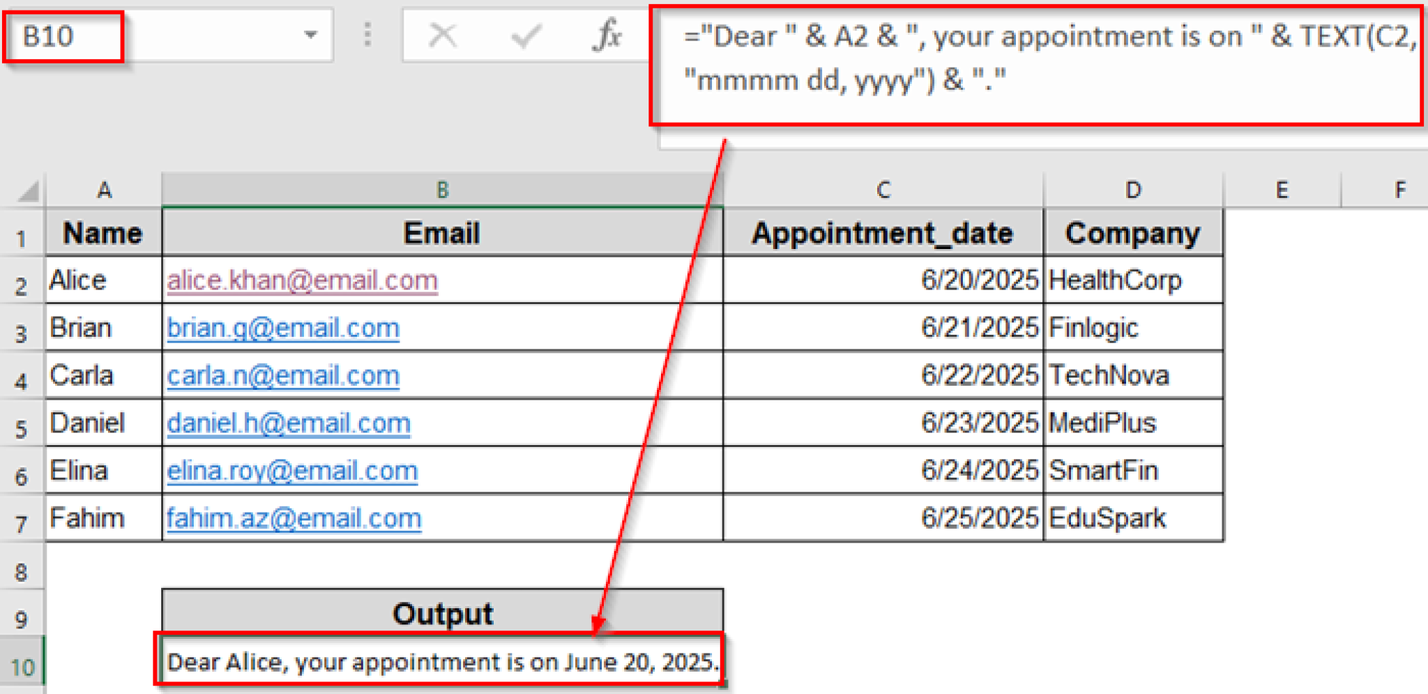 How To Mail Merge Without Microsoft Word In Excel Excel Insider