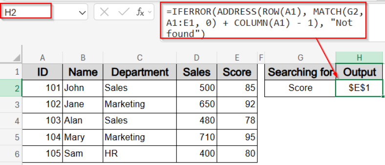How to Return the Cell Address of a Match in Excel - Excel Insider