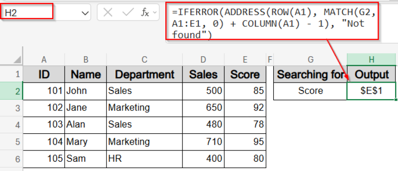 How to Return the Cell Address of a Match in Excel - Excel Insider