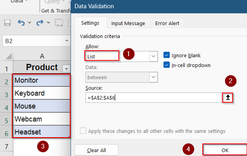 How to Create a Drop-Down List from a Table in Excel - Excel Insider