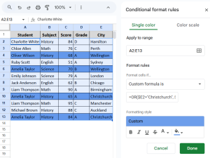 Conditional Formatting with Multiple Conditions in Google Sheets - Excel Insider