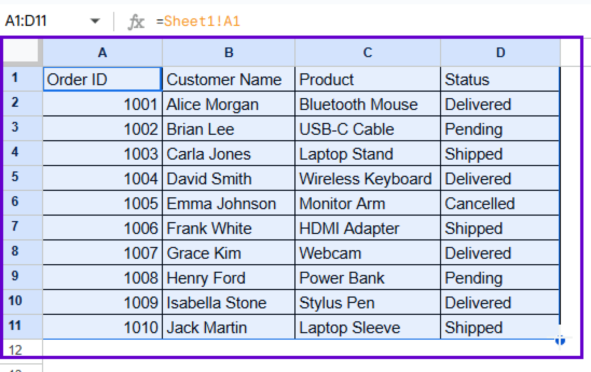 Automatically Copy Data from Another Worksheet in Google Sheets - Excel Insider