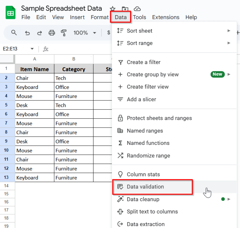 Create a Drop-Down List from Another Sheet in Google Sheets - Excel Insider