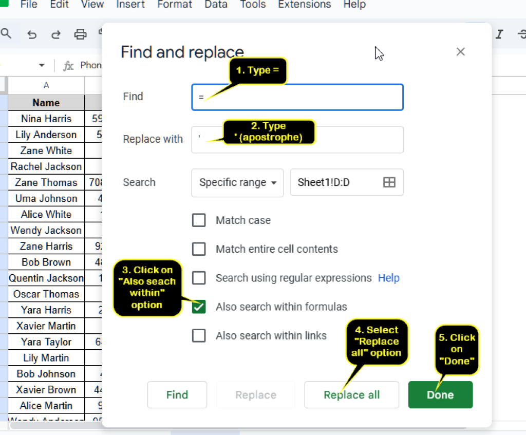 How to Format Phone Numbers in Google Sheets (2 Easy Ways) - Excel Insider