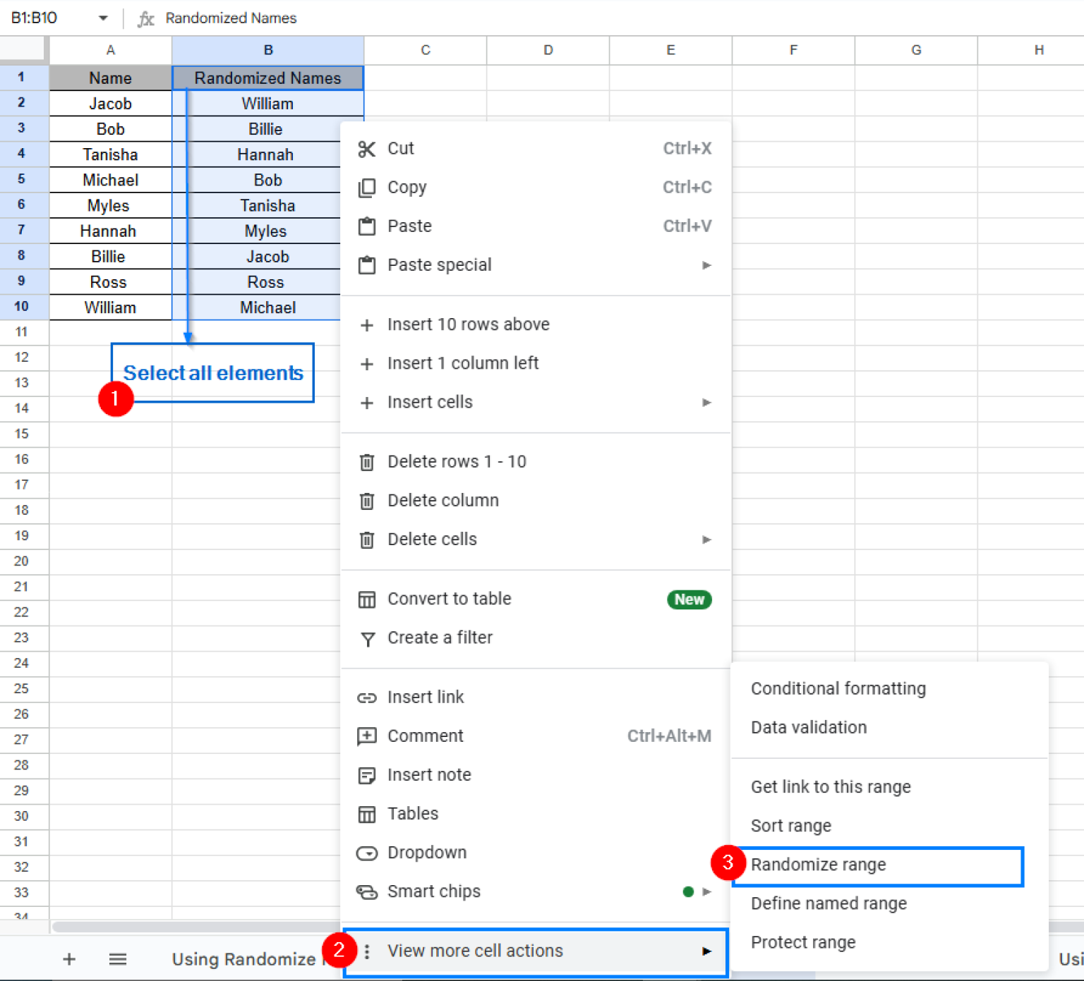 How to Randomize a List in Google Sheets (4 Quick Tricks) - Excel Insider