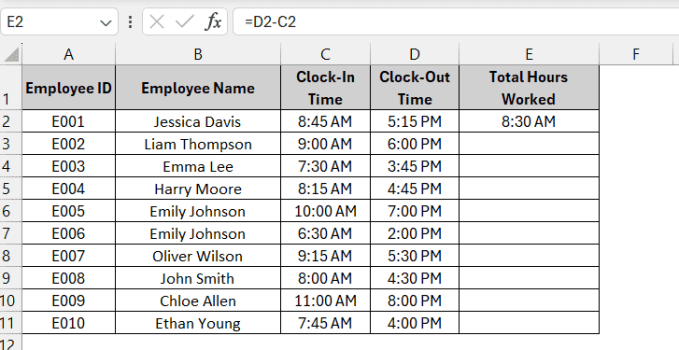 How to Calculate Difference Between Two Times in Excel (7 Cases ...