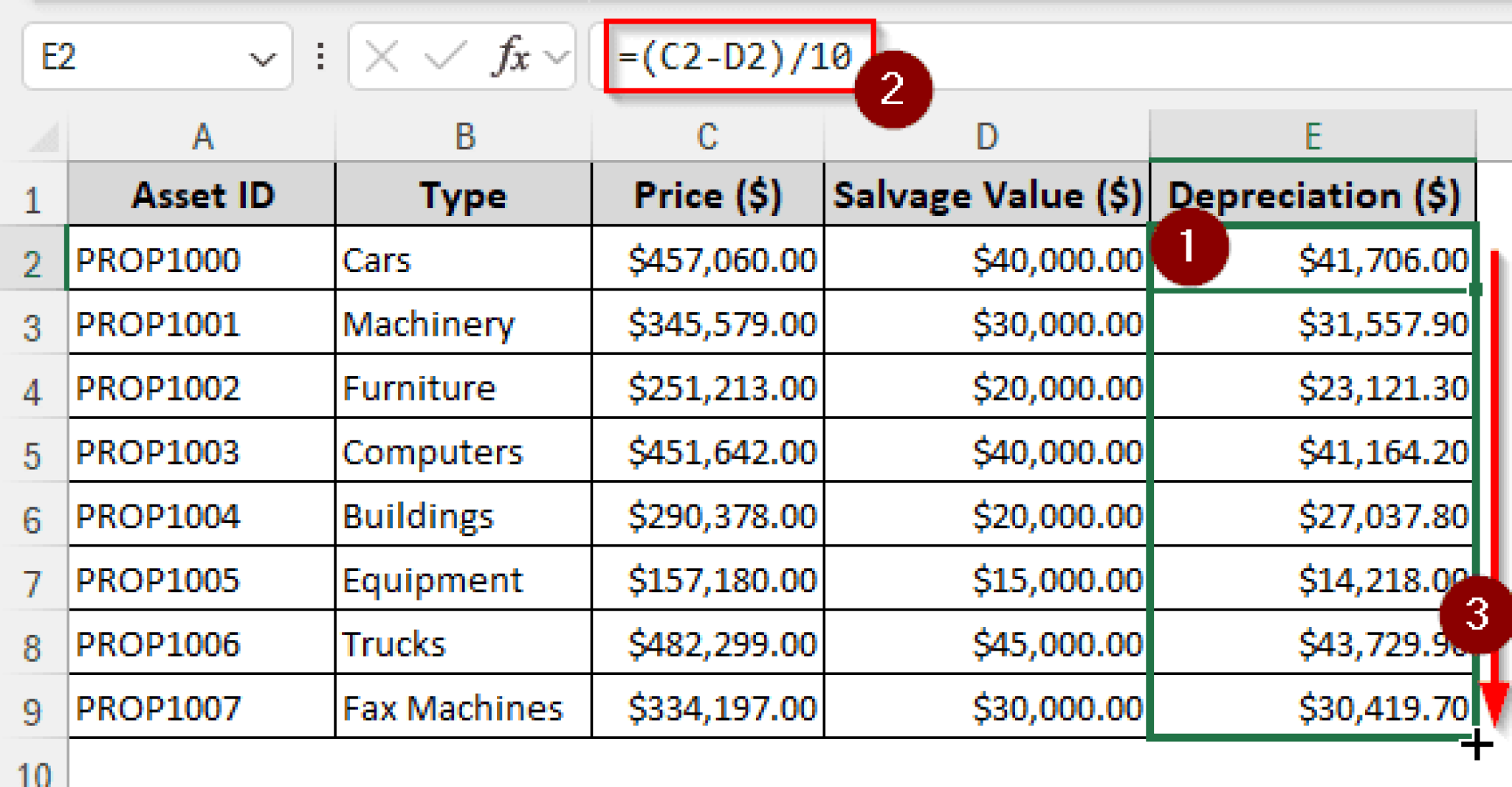 How to Calculate Straight Line Depreciation in Excel - Excel Insider